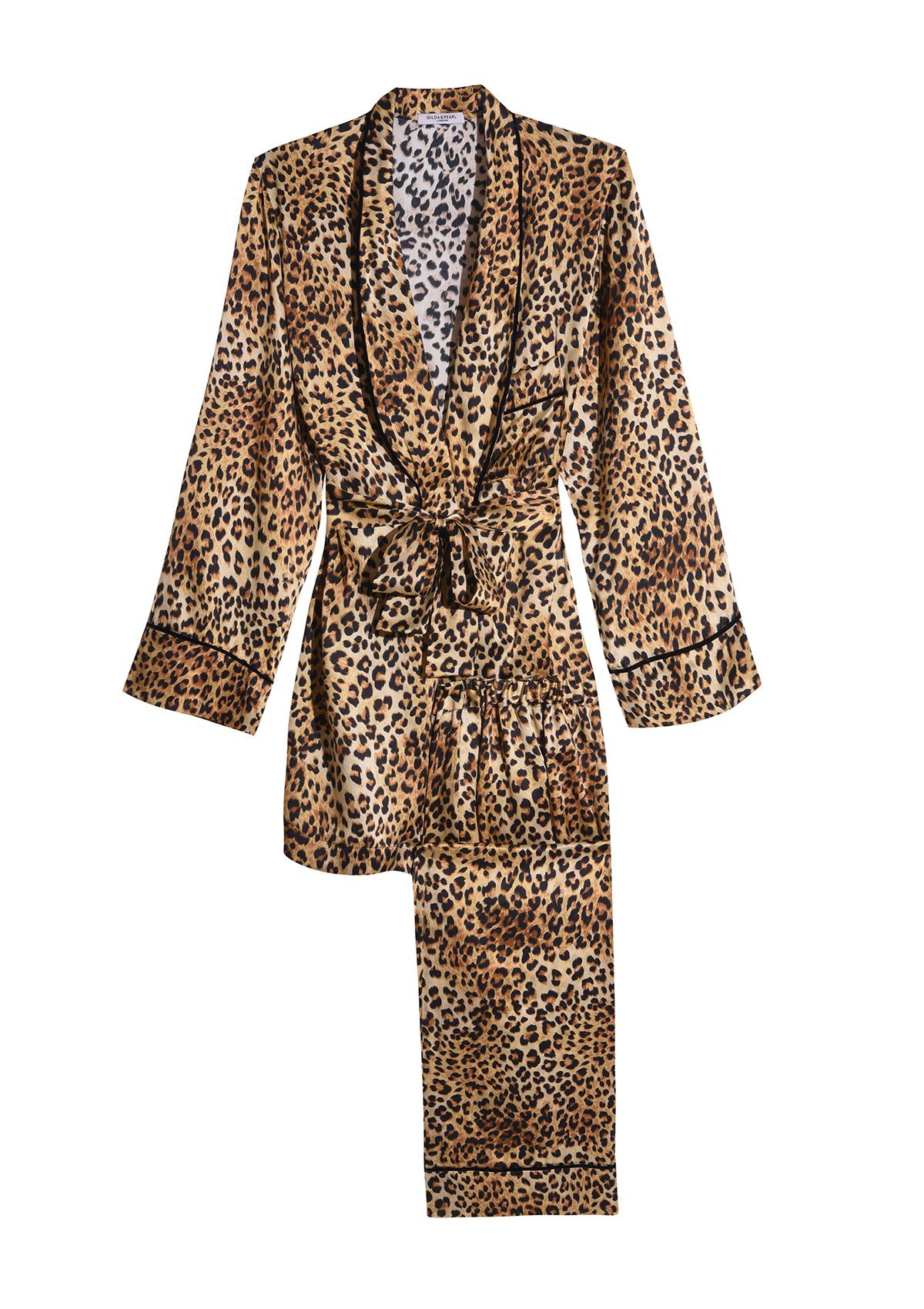 Luxury Silk Pajamas - Leopard Print Silk Pyjama – Gilda & Pearl