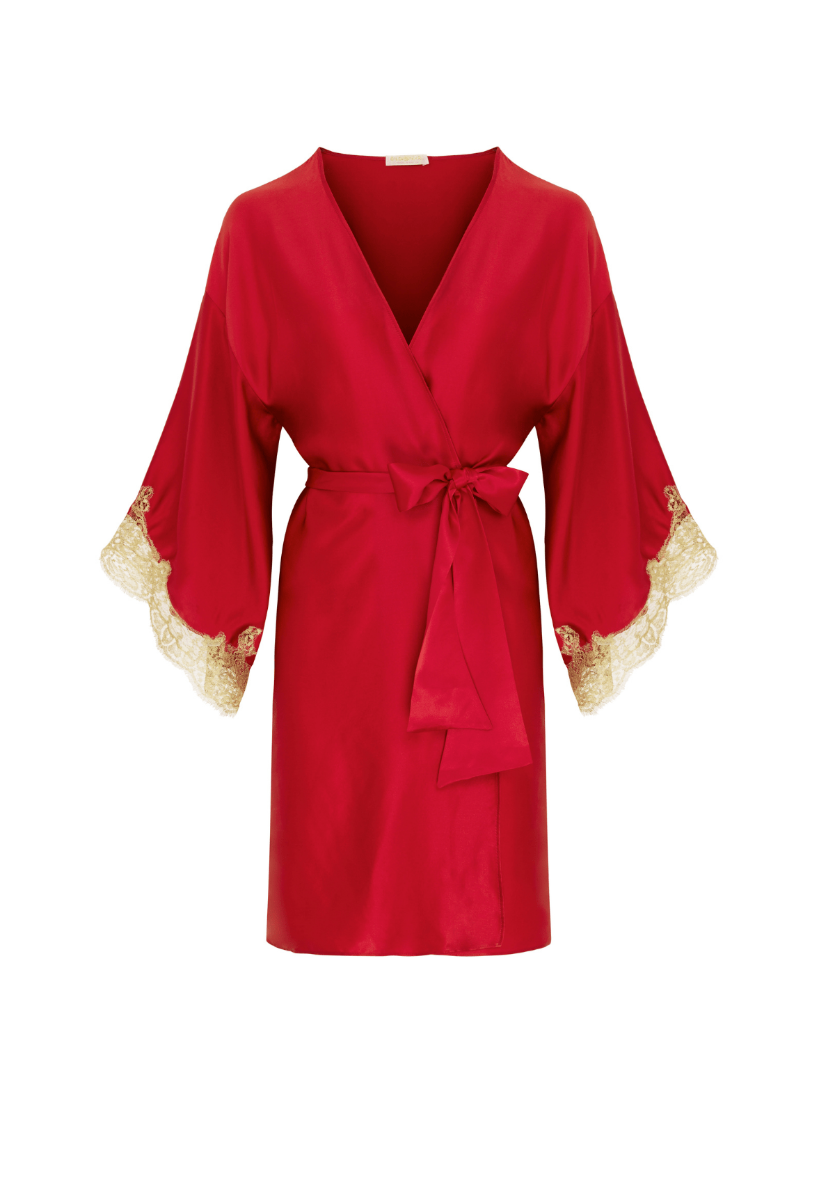 Luxury Silk Nightwear - Mayfair Red Silk Robe – Gilda & Pearl