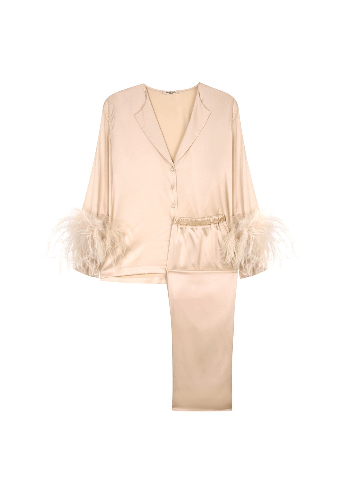 Silk Pyjama with Feathers | Luxury Silk Pyjamas – Gilda & Pearl
