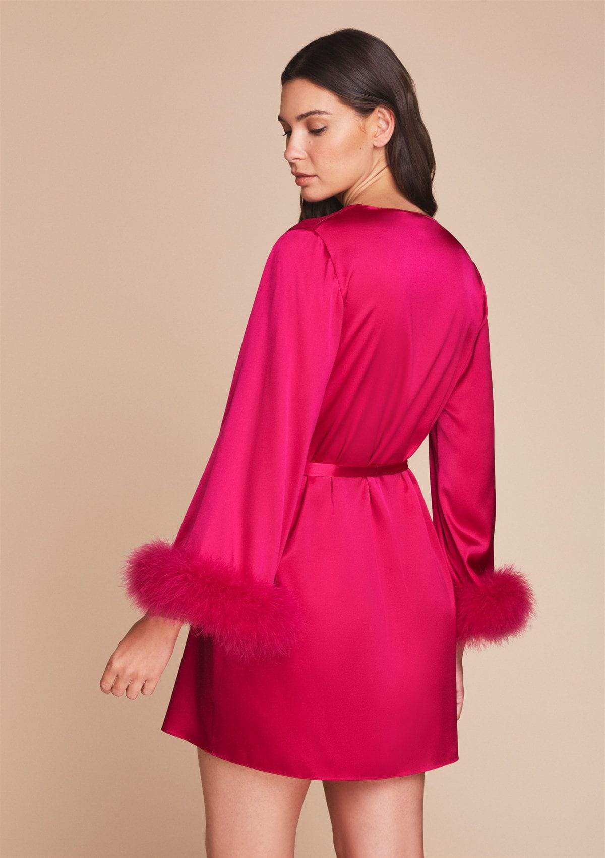 Pink Kitty Robe | LUXURY SILK ROBES – Gilda & Pearl